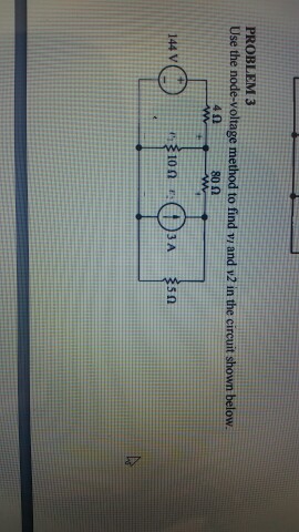 Solved Use the node-voltage method to find v1 and v2 in the | Chegg.com