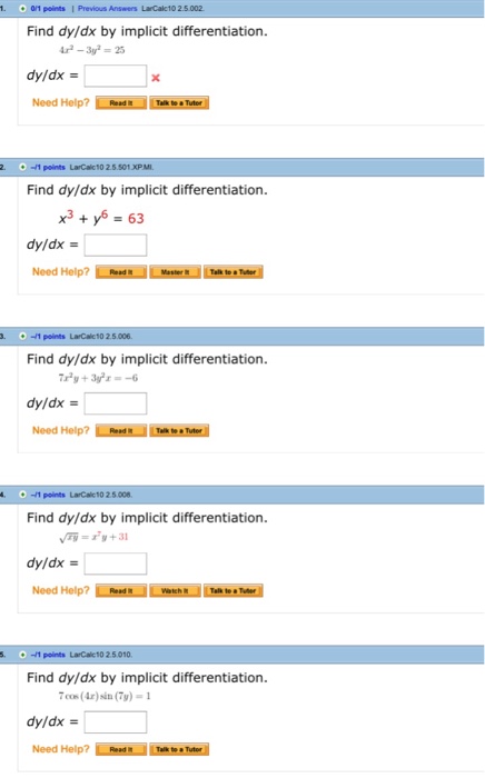 Solved Find dy/dx by implicit differentiation. 4x^2 - 3y^2 | Chegg.com Solved Find dy/dx by implicit differentiation. 4x^2 - 3y^2 | Chegg.com