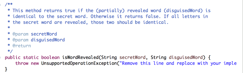 Solved /** * * * This method returns true if the (partially) | Chegg.com