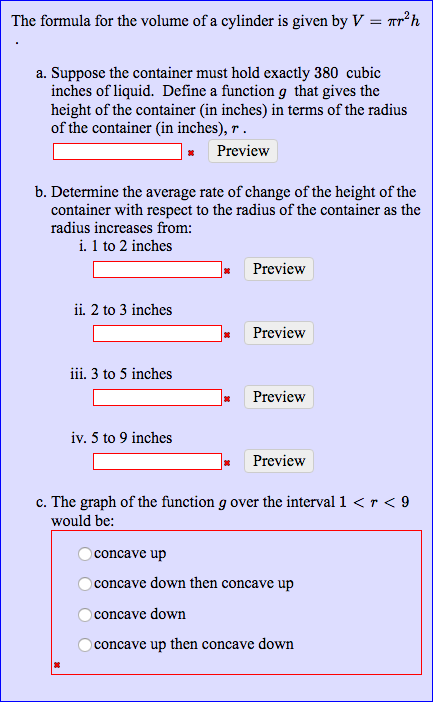 Solved The formula for the volume of a cylinder is given by | Chegg.com