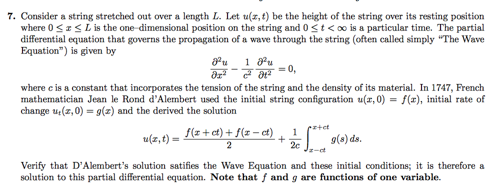 Solved Consider a string stretched out over a length L. Let | Chegg.com