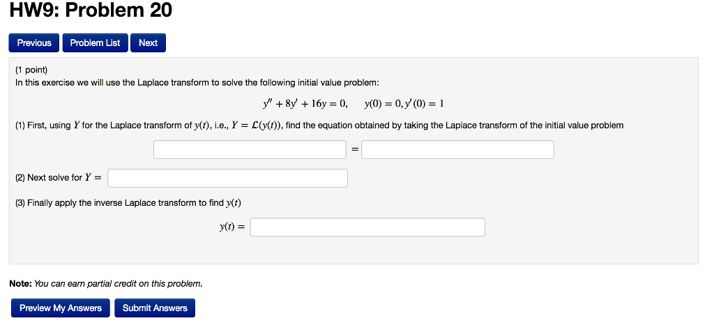 Solved HW9: Problem 20 Previous Problem List Next 1 point In | Chegg.com
