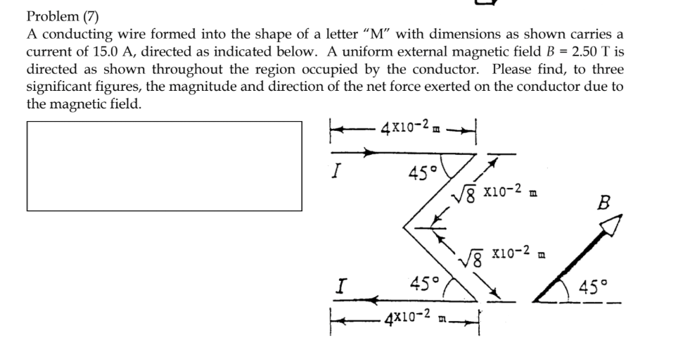 Solved Problem () A conducting wire formed into the shape of | Chegg.com