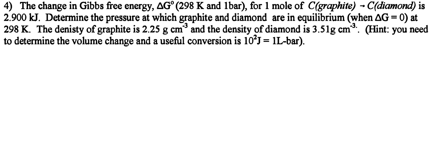 Solved The change in Gibbs free energy, delta G standard | Chegg.com