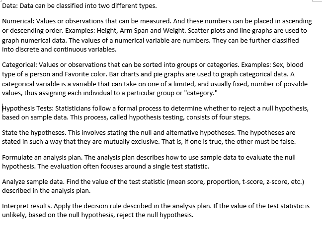 Examples Of Hypothesis In Data