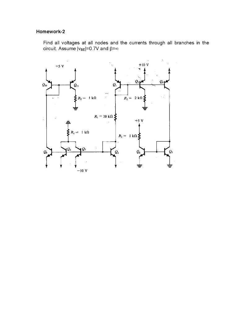 Solved Find all voltages at all nodes and the currents | Chegg.com