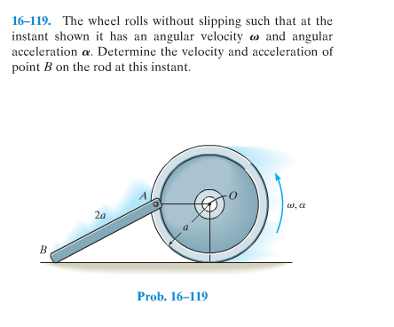 Solved The wheel rolls without slipping such that at the | Chegg.com