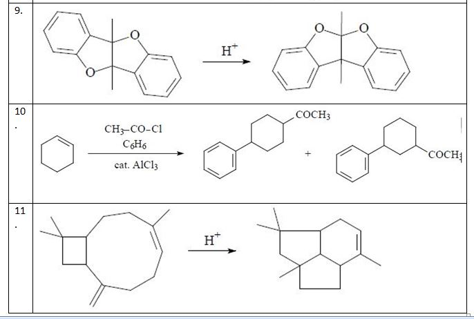 Solved 10 11 CH CO-C1 C6H6 cat. AlCl3 COCH3 COCH | Chegg.com