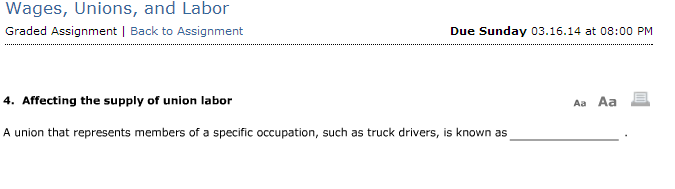 Solved Affecting the supply of union labor A union that | Chegg.com