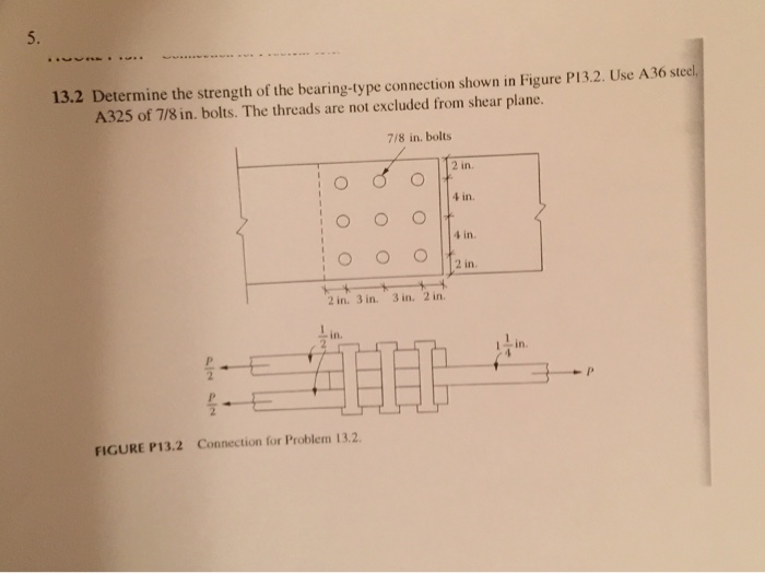Solved Determine the strength of the bearing-type connection | Chegg.com