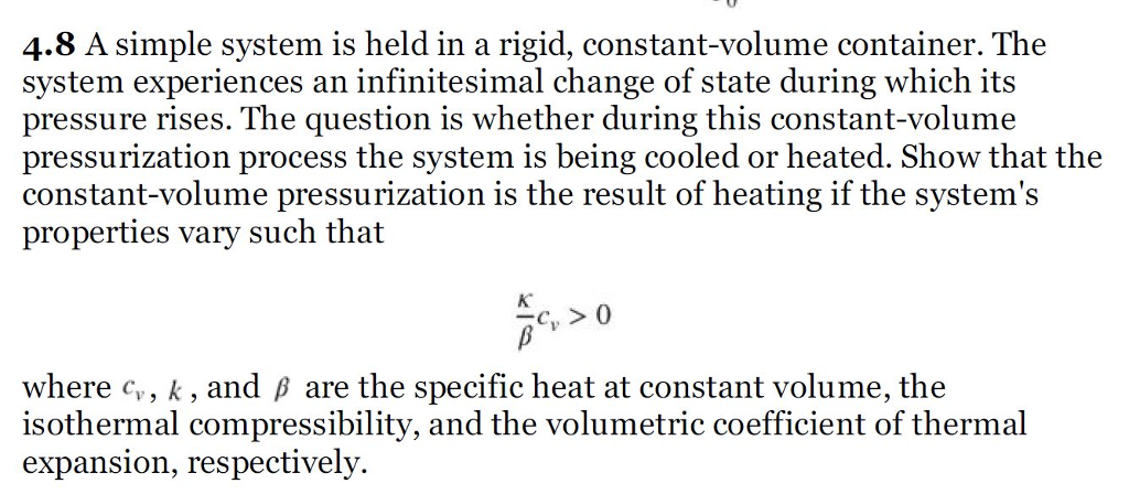 Solved A simple system is held in a rigid, constant-volume | Chegg.com