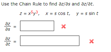Solved Use the Chain Rule to find dz/dt. z = cos(x + 8y), x | Chegg.com