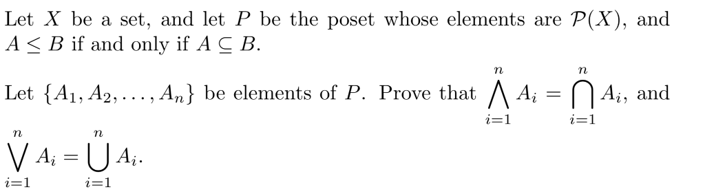 Solved Let X be a set, and let P be the poset whose elements | Chegg.com