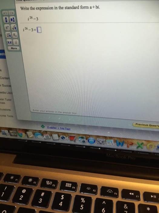 Solved Write the expression in the standard form a + Bi. | Chegg.com