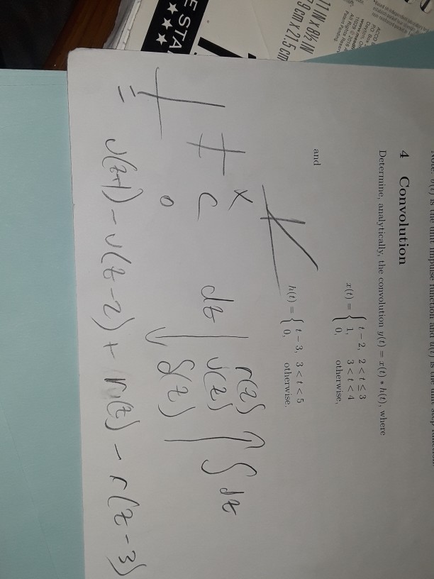 Solved 4 Convolution Determine, analytically, the | Chegg.com