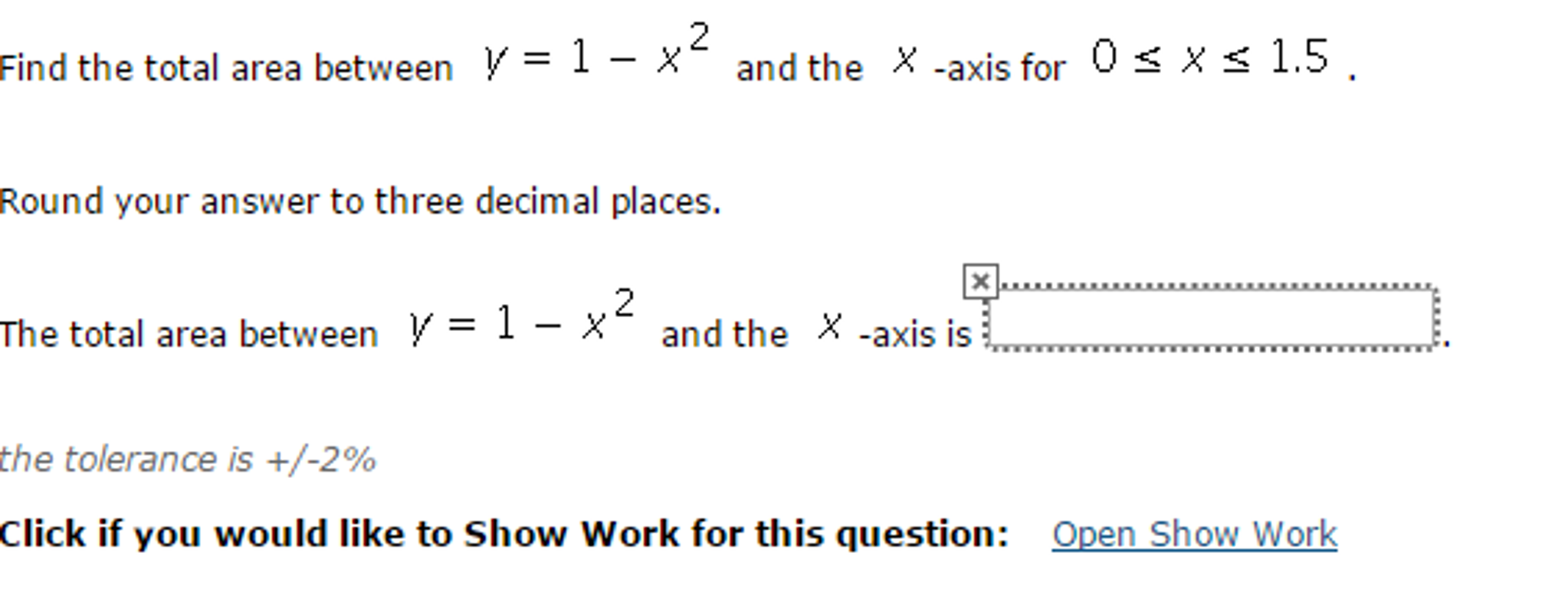Solved Find The Total Area Between Y 1 x 2 And The X Chegg solved-find-the-total-area-between-y-1-x-2-and-the-x-chegg