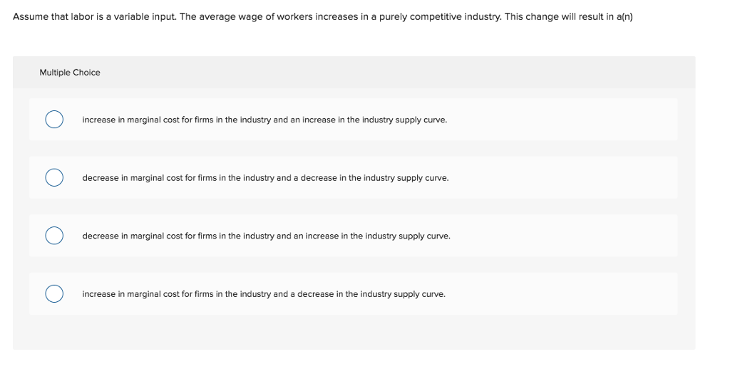 Solved Assume that labor is a variable input. The average | Chegg.com