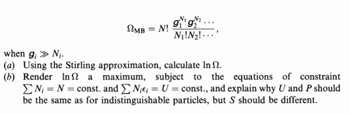 12.6. In the case of N distinguishable particles, the | Chegg.com