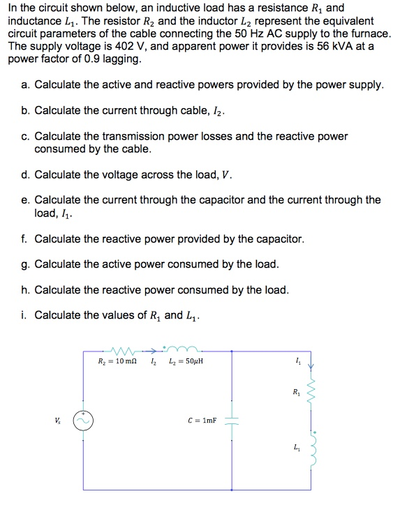 Solved In the circuit shown below, an inductive load has a | Chegg.com