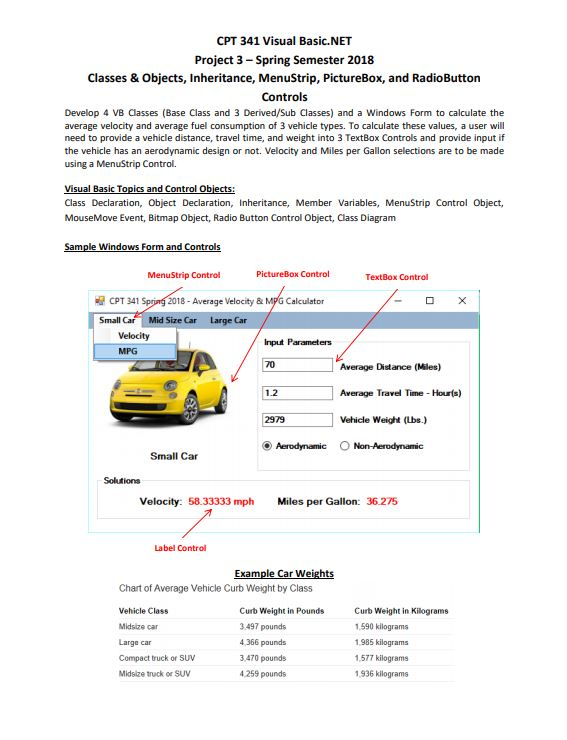 Develop 4 VB Classes (Base Class and 3 Derived/Sub | Chegg.com
