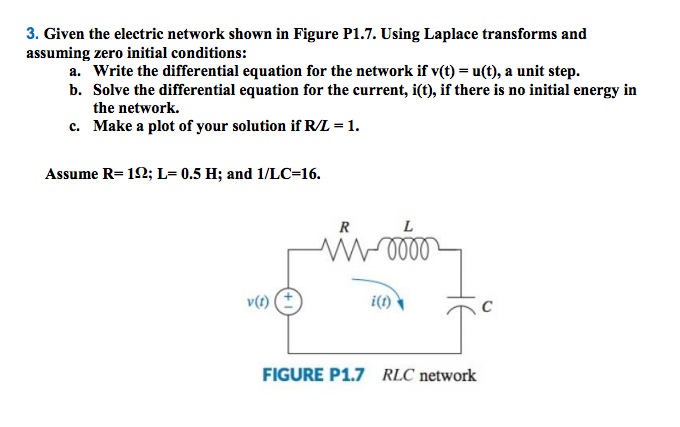 Solved Given the electric network shown in Figure P1.7. | Chegg.com