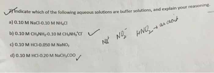 Solved Indicate which of the following aqueous solutions are | Chegg.com