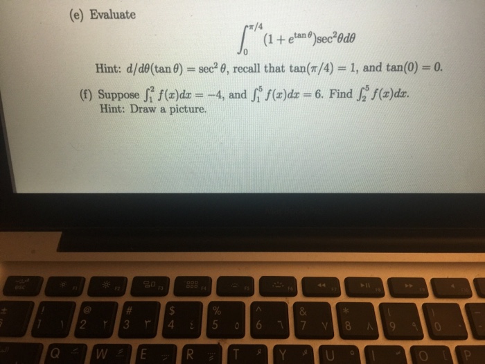 Solved Evaluate integral^pi/4_0 (1 + e^tan theta)sec^2 | Chegg.com