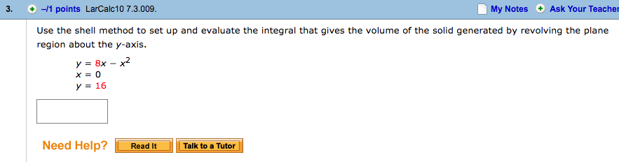 Solved Use the shell method to set up and evaluate the | Chegg.com