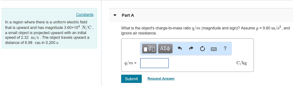 Solved Constants Part A In a region where there is a uniform | Chegg.com