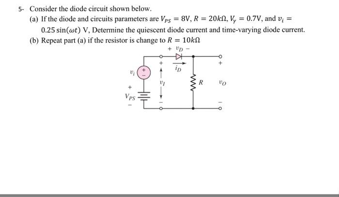 Solved Consider the diode circuit shown below. If the diode | Chegg.com