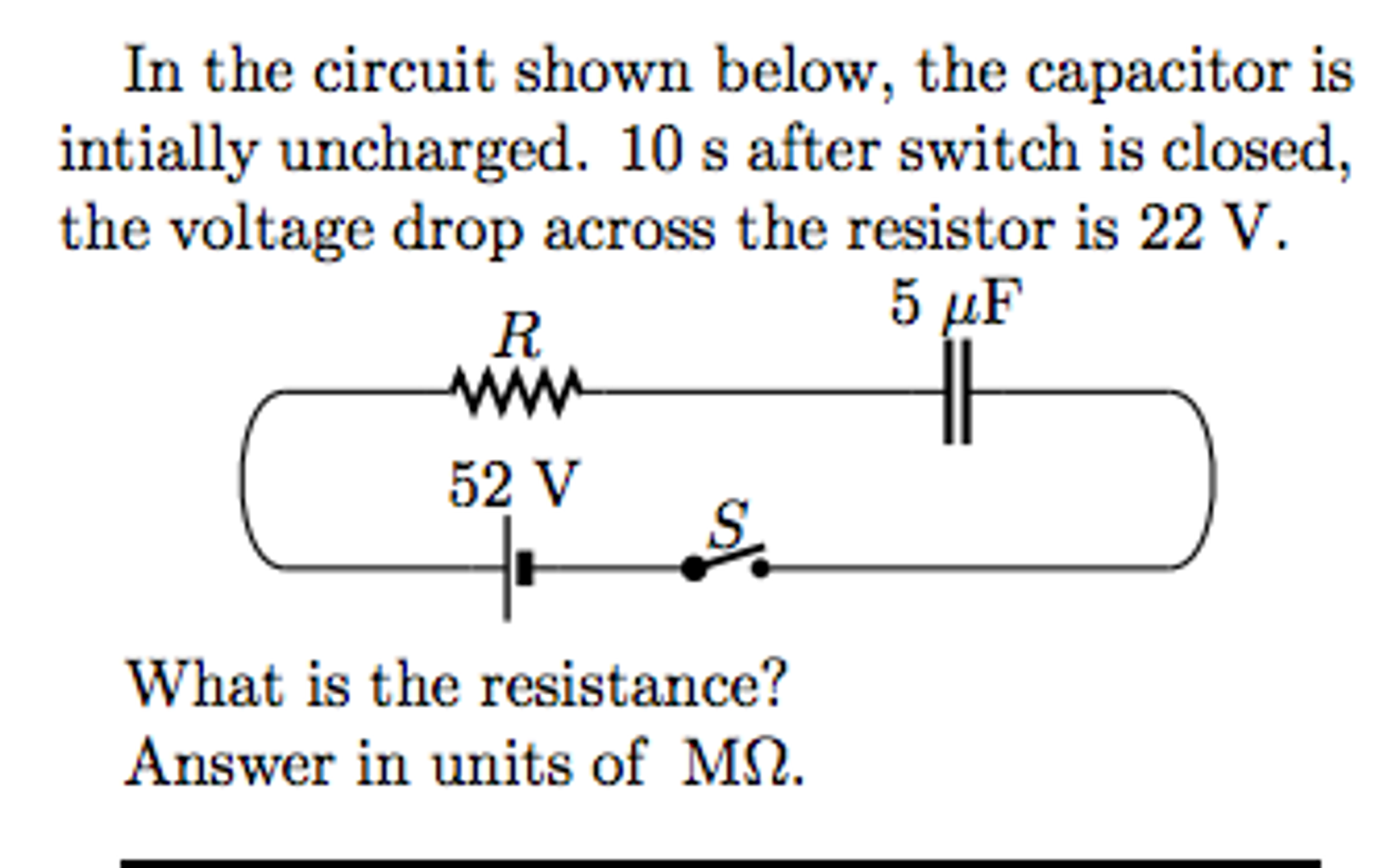 Solved In the circuit shown below, the capacitor is | Chegg.com