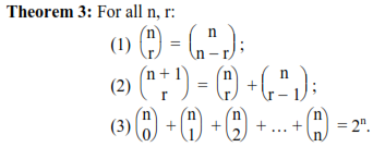 Solved Theorem 3: For all n, r: (1) n-r) n 1) n (2) (3) 2n. | Chegg.com