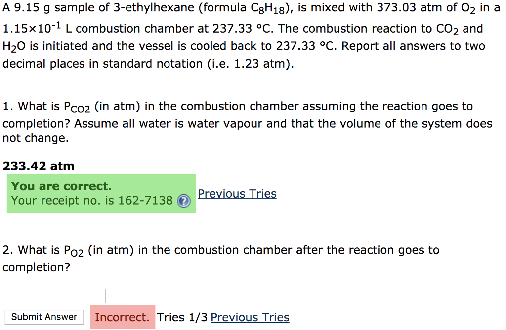 Solved A 9.15 g sample of 3-ethylhexane (formula CgH18), is | Chegg.com