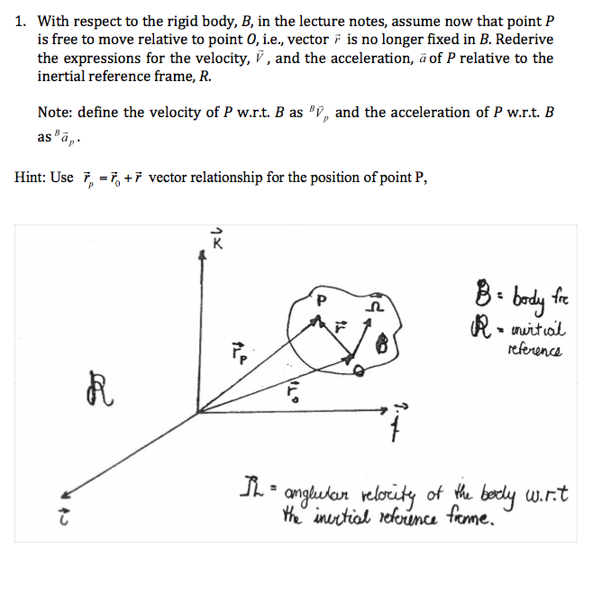 Solved With respect to the rigid body, B, in the lecture | Chegg.com