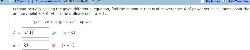 Solved Without actually solving the given differential | Chegg.com