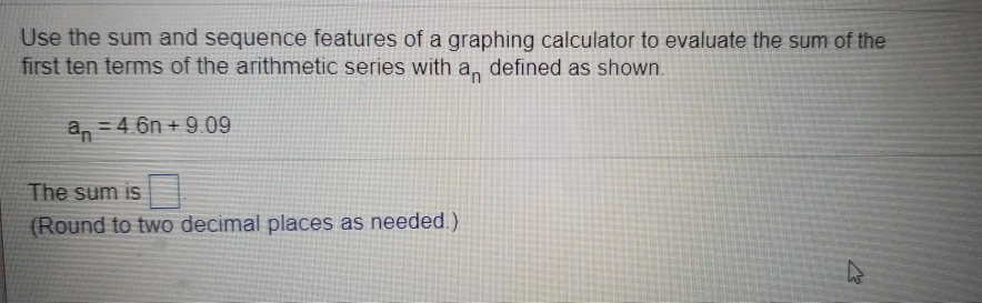 Solved Find a, and d for the following arithmetic sequence | Chegg.com