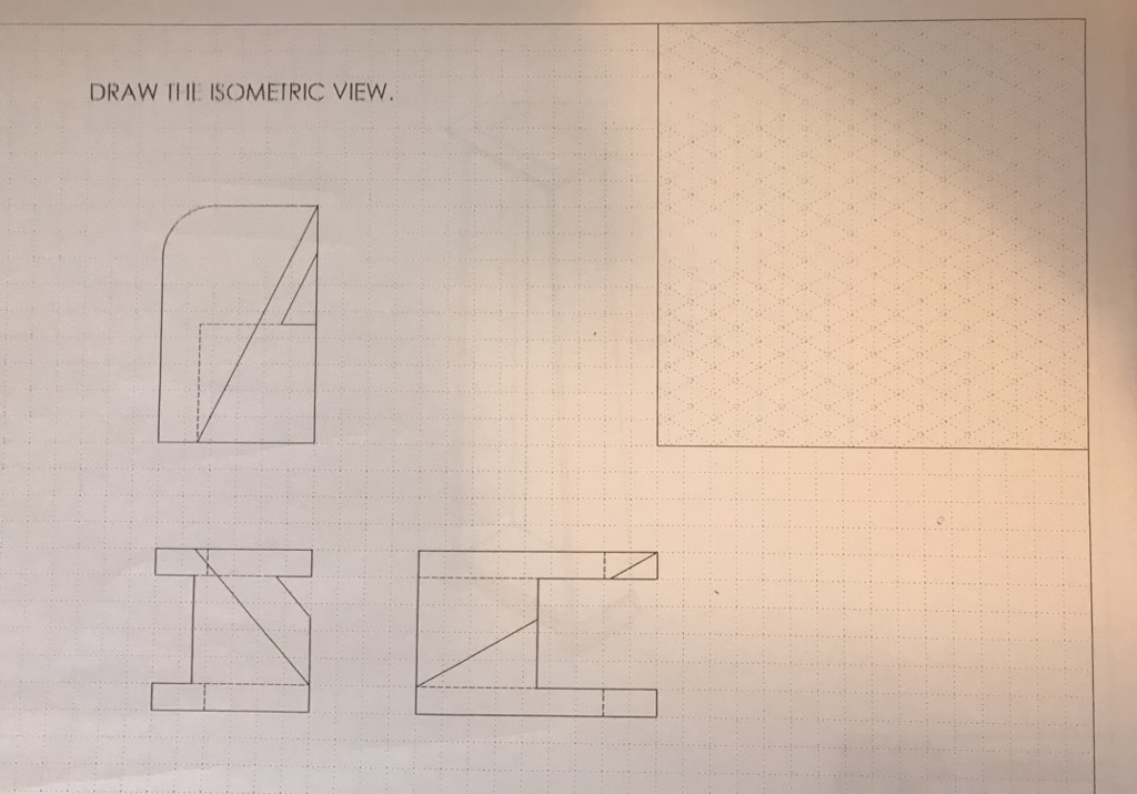 Solved DRAW 1HI ISOMETRIC VIEW | Chegg.com