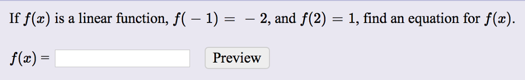 Solved -2,an find an equation for f(c is a linear nction | Chegg.com