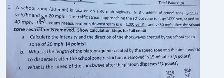 Solved A school zone (20 mph) is located on a 40 mph | Chegg.com
