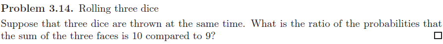 Rolling three dice Suppose that three dice are | Chegg.com