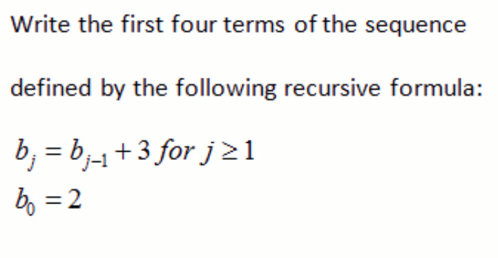 Solved Write the first four terms of the sequence defined by | Chegg.com