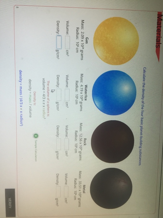 Solved Calculate the density of the four basic | Chegg.com