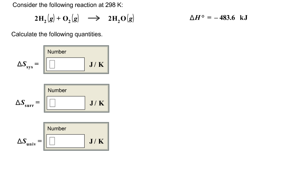 Solved Consider the following reaction at 298 K: delta H | Chegg.com