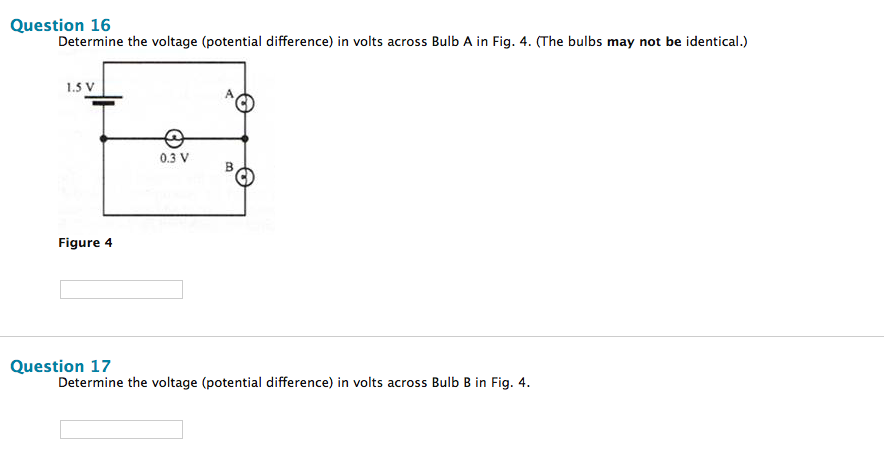 Solved Determine the voltage (potential difference) in volts | Chegg.com