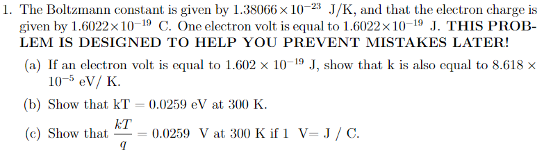 Solved The Boltzmann constant is given by 1.38066× 10-23 J/K | Chegg.com