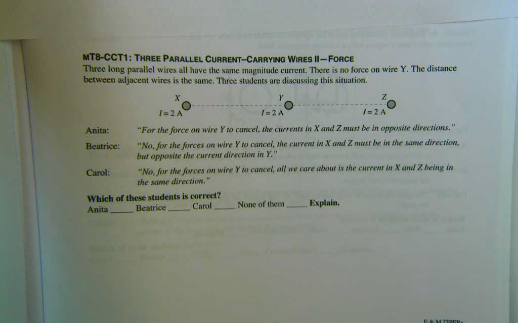 Solved Three long parallel wires all have the same magnitude | Chegg.com