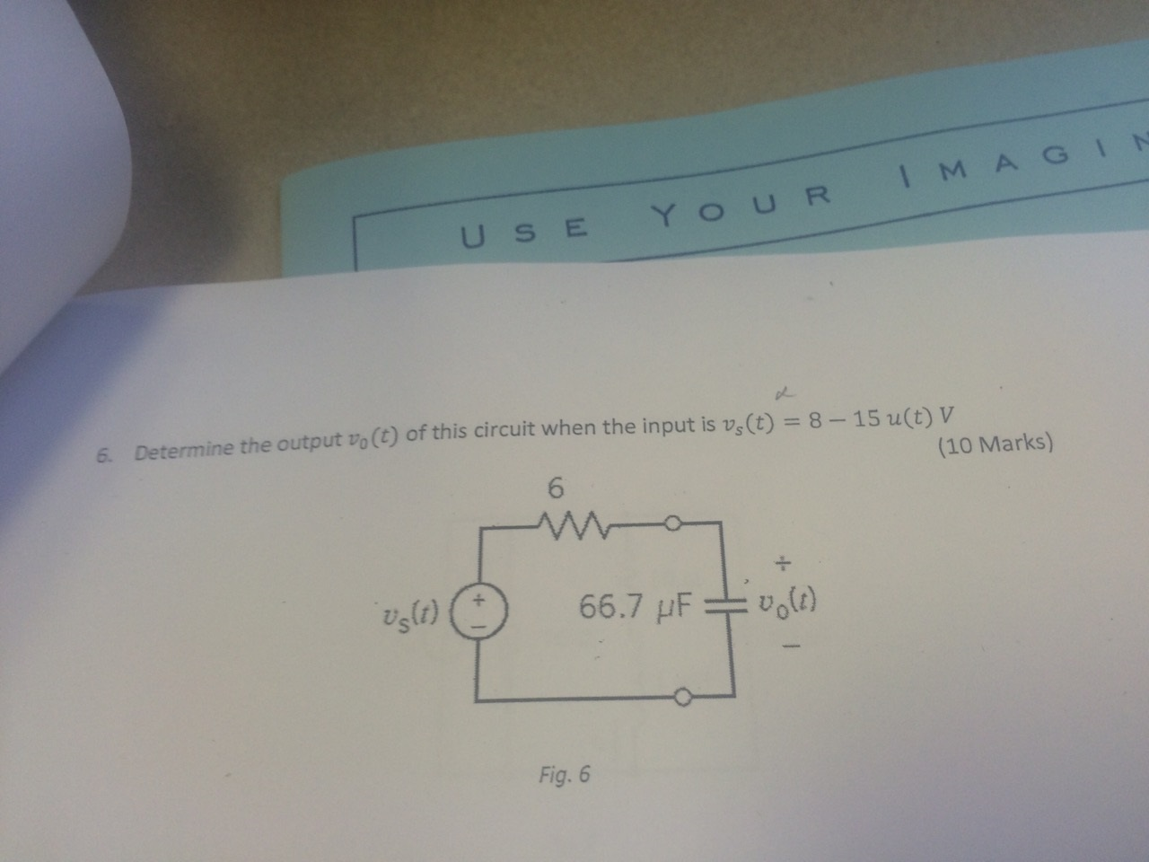 Solved 6 . Determine the output v0(t) of this circuit when | Chegg.com