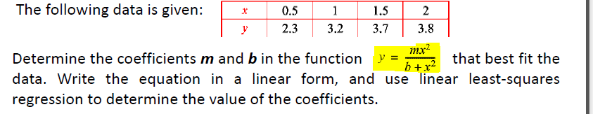 Solved The following data is given: Determine the | Chegg.com