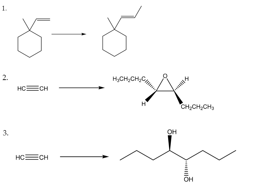 Solved Synthesis – Show how to bring about the following | Chegg.com
