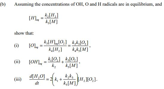 Solved 4. Consider the following chain-reaction mechanism | Chegg.com